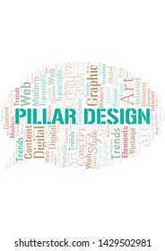Pillar Design Word Cloud Wordcloud Made Stock Vector (Royalty Free ...