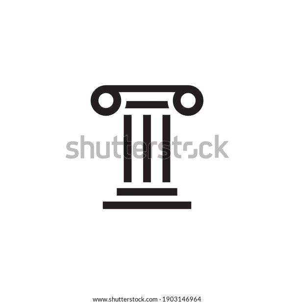 símbolo de icono de pilar vector: vector de stock (libre de regalías ...