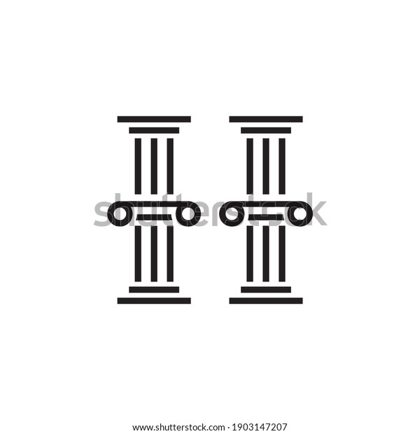 Pillar Icon Symbol Sign Vector Stock Vector (Royalty Free) 1903147207 ...