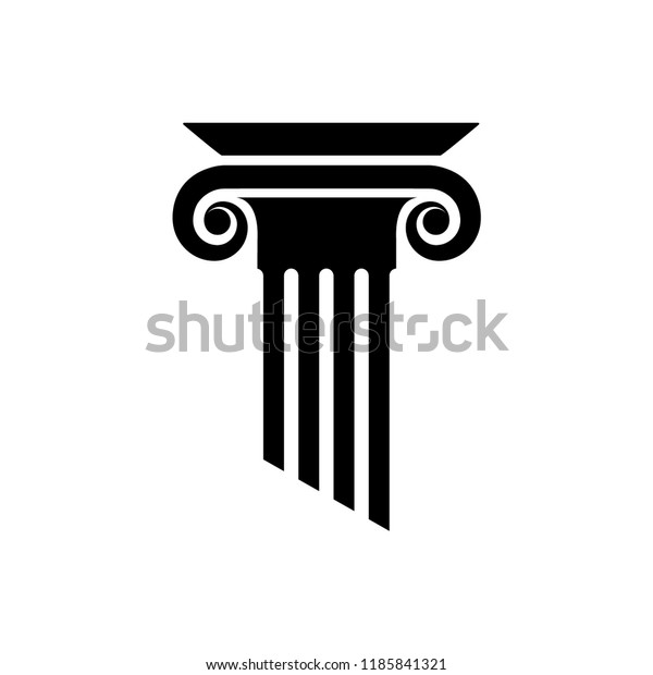 Pillar Icon Vector Template Stock Vector (Royalty Free) 1185841321 ...