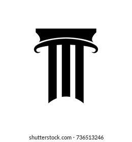 Pillar Law Column Icon Vector Logo Stock Vector (Royalty Free ...