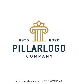 Pillar Logo Design Vector Universal Pillar Stock Vector (Royalty Free ...