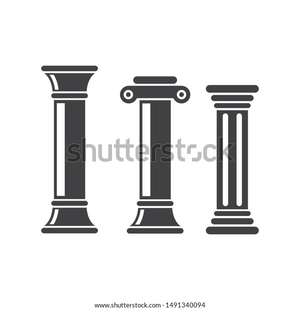 Pillar Logo Vector Template Illustration Design Stock Vector (Royalty ...