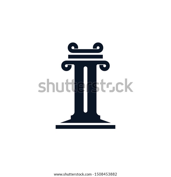 Pillar Symbol Vector Icon Illustration Stock Vector (Royalty Free ...
