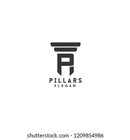 Pillars Logo Icon Designs Vector Stock Vector (Royalty Free) 1209854986 ...