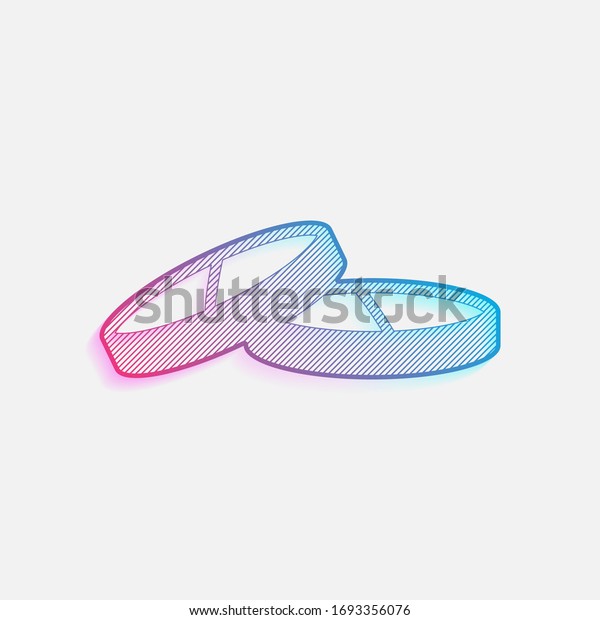 Pills Vitamin Colored Logo Diagonal Lines Stock Vector (Royalty Free ...