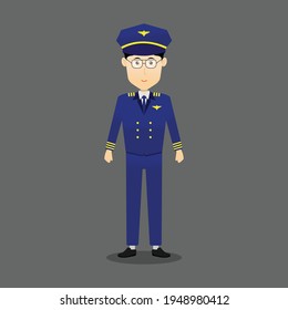Pilot Character Design Suit Set Stock Vector (Royalty Free) 1948980412 ...