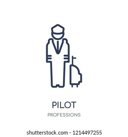 Pilot Icon Pilot Linear Symbol Design Stock Vector (Royalty Free ...