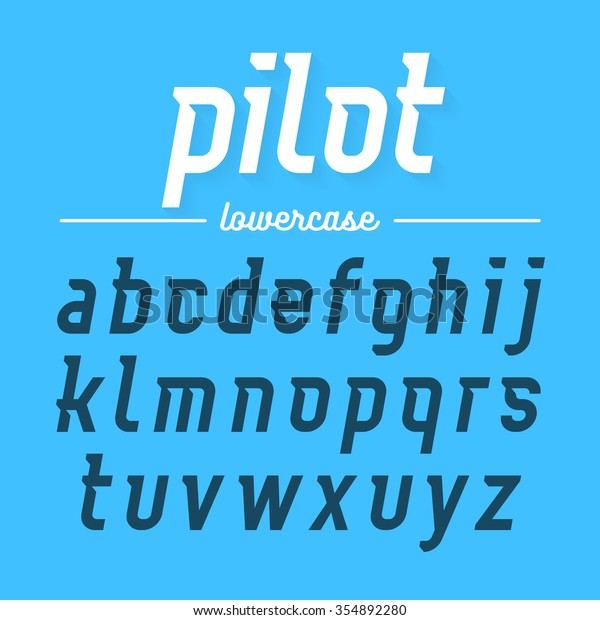 Pilot Modern Aviator Font Lowercase Letters Stock Vector (Royalty Free ...