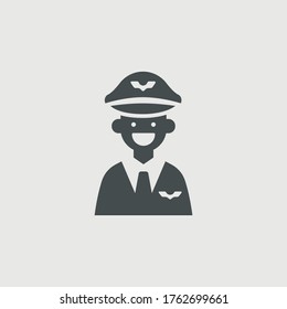Airplane Captain Icon Trendy Flat Style Stock Vector (Royalty Free ...
