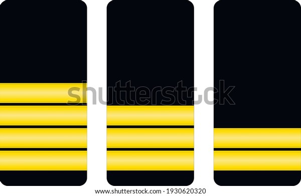 Pilots Golden Shoulder Stripes Uniform Stock Vector (Royalty Free ...