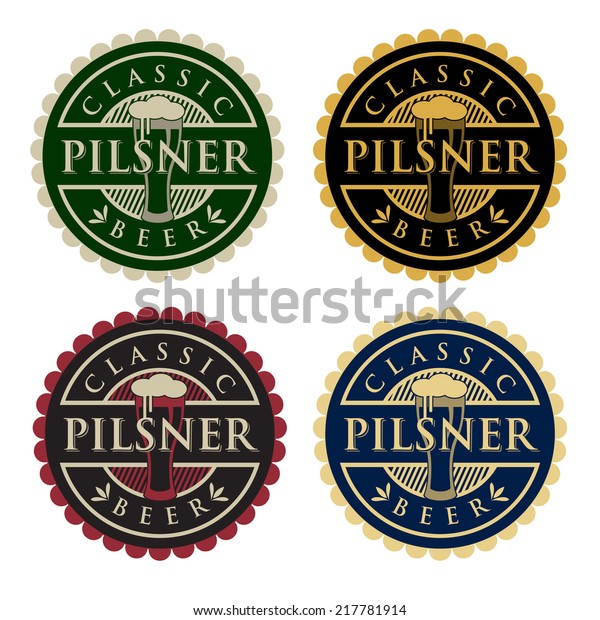 Pilsner Beer Label Stock Vector (Royalty Free) 217781914 | Shutterstock