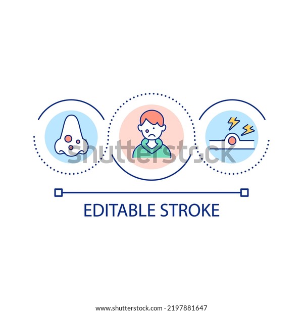 Pimples On Teenager Face Loop Concept Stock Vector (Royalty Free ...