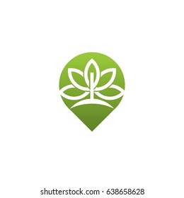 Pin Flower Logo Stock Vector (Royalty Free) 638658628 | Shutterstock