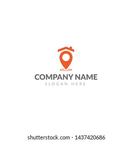 Pin Home Logo Template Vector Design Stock Vector (Royalty Free ...