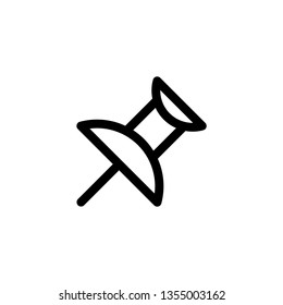 Pin Icon Outline Simple Flat Style Stock Vector (Royalty Free ...