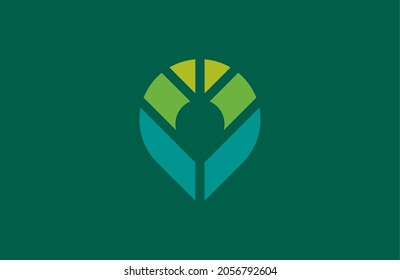 Pin Leaf Logo Icon Vector Simple Stock Vector (Royalty Free) 2056792604 ...