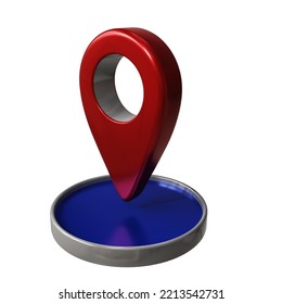 Pin Location Icon 3d Render Design Stock Vector (Royalty Free ...