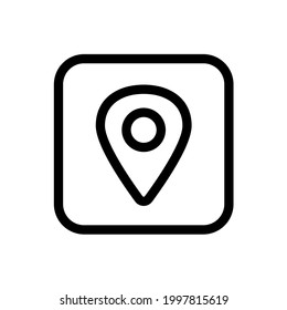 Pin Location Icon Square Style Stock Vector (Royalty Free) 1997815619 ...