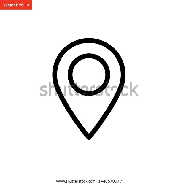 Pin Location Line Art Style Vector Stock Vector (Royalty Free ...