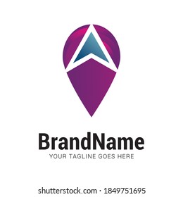 Pin Location Logo Icon Vector Template Stock Vector (Royalty Free ...