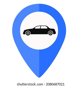 Pin Marker Car Point Map Direction Stock Vector (Royalty Free ...