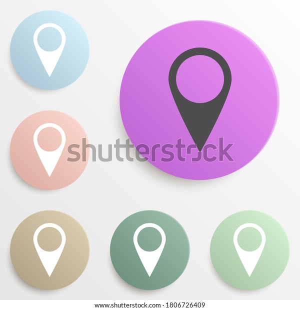 Pin On Map Badge Color Set Stock Vector (Royalty Free) 1806726409 ...