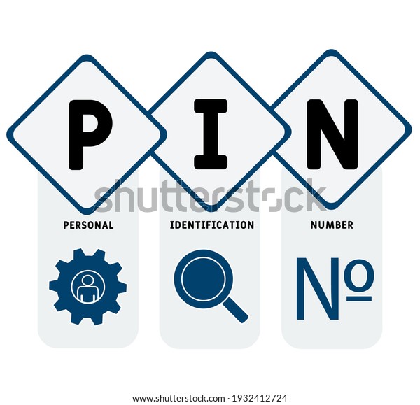 Pin Personal Identification Number Acronym Business Stock Vector ...