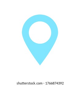 Pin Point Icon Blue Map Location Stock Vector (Royalty Free) 1766874392 ...