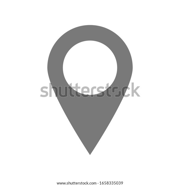 Pin Point Icon Map Location Symbol Stock Vector (Royalty Free) 1658335039