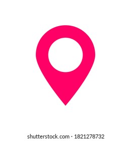 Pin Point Icon Pink Map Location Stock Vector (Royalty Free) 1821278732 ...