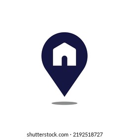 Pin Point Maps Location Home House Stock Vector (Royalty Free ...