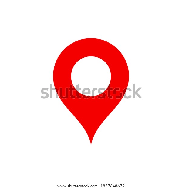 Pin Point Red Map Location Pointer Stock Vector (Royalty Free ...