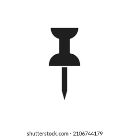 Pin Silhouette Icon Pinning Vector Stock Vector (Royalty Free ...