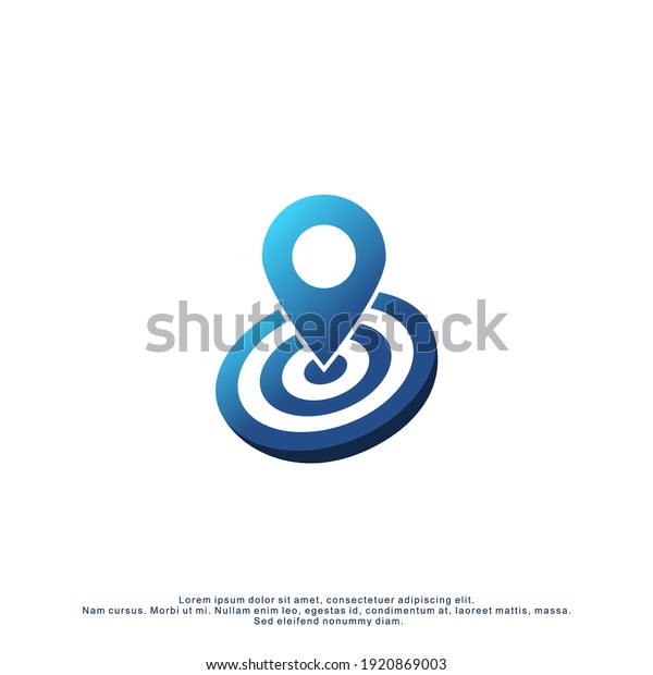 Pin Target Logo Travel Logo Stock Vector (Royalty Free) 1920869003 ...