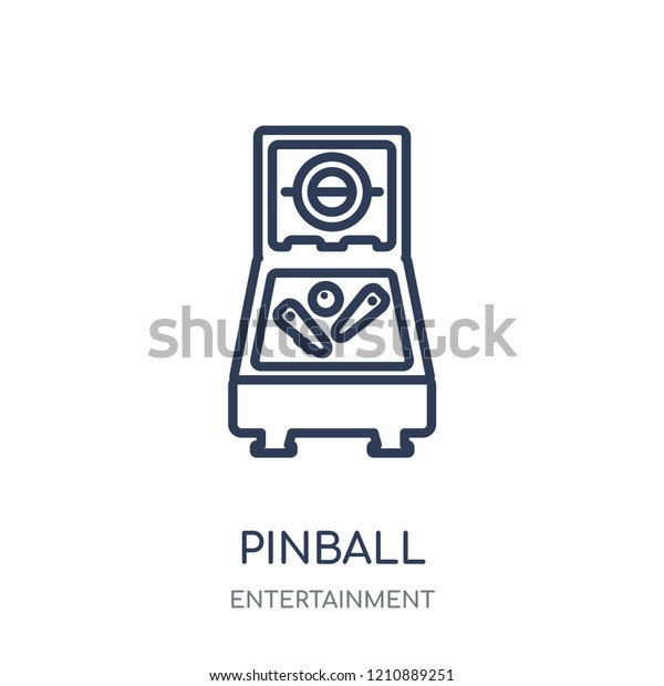 Pinball Icon Pinball Linear Symbol Design 스톡 벡터(로열티 프리) 1210889251 ...