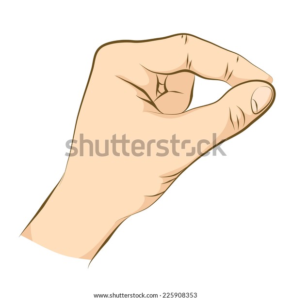 Pinch Hand Holding Something Delicate Small Stock Vector (Royalty Free ...