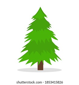 Illustration Pine Tree Cartoon Style Isolated Stock Vector (Royalty ...
