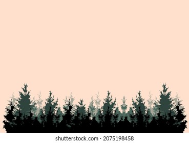 Pine Forest Graphic Vector Illustration Stock Vector (Royalty Free ...