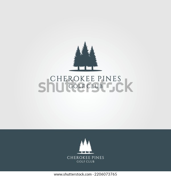 Pine Tree Golf Club Logo Design Stock Vector (Royalty Free) 2206073765 ...