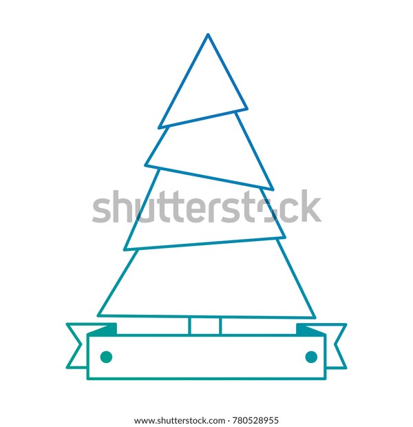 Pine Tree Plant Ribbon Stock Vector (Royalty Free) 780528955 | Shutterstock