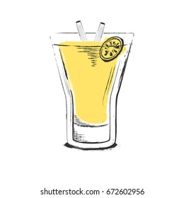 Highball Cocktail Vector Sketch Hand Drawn Stock Vector (Royalty Free ...