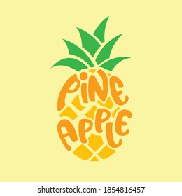 Pineapple Font Style Fun Writing Style Stock Vector (Royalty Free ...