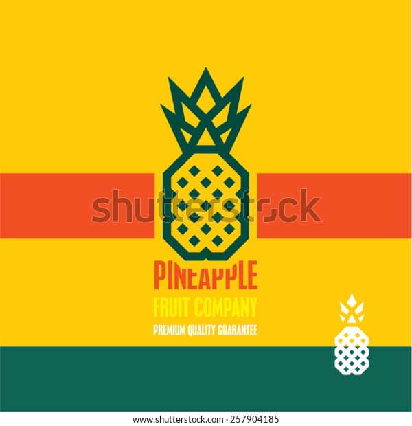 Icono de piña. Etiqueta vectorial de: vector de stock (libre de ...