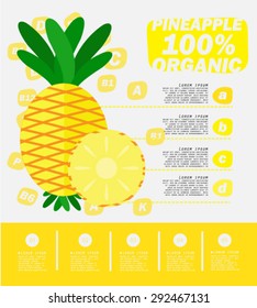 Pineapple Infographic Fruit Vector Illustration Stock Vector (Royalty ...