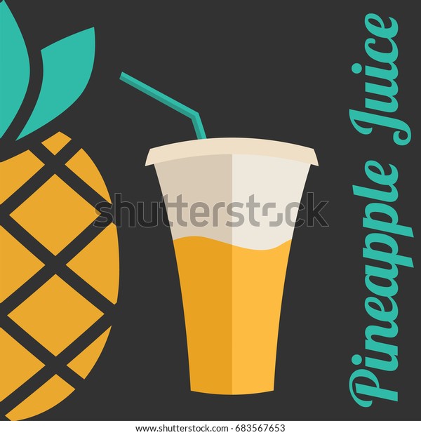 Pineapple Juice Banner Menu Stock Vector (Royalty Free) 683567653 ...