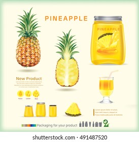 Pineapple Juice Infographicsvector Illustration Stock Vector (Royalty ...