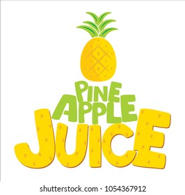 Pineapple Juice Logo: vector de stock (libre de regalías) 1054367900 | Shutterstock