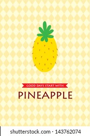 Pineapple Poster Stock Vector (Royalty Free) 143762074 | Shutterstock
