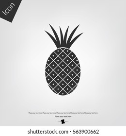 Ripe Pineapple Vector Be Traced Easy Stock Vector (Royalty Free) 437077012